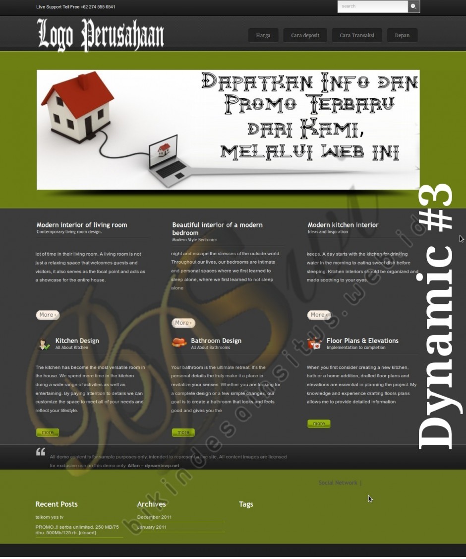 Contoh Desain Website, Toko Online, Perusahaan